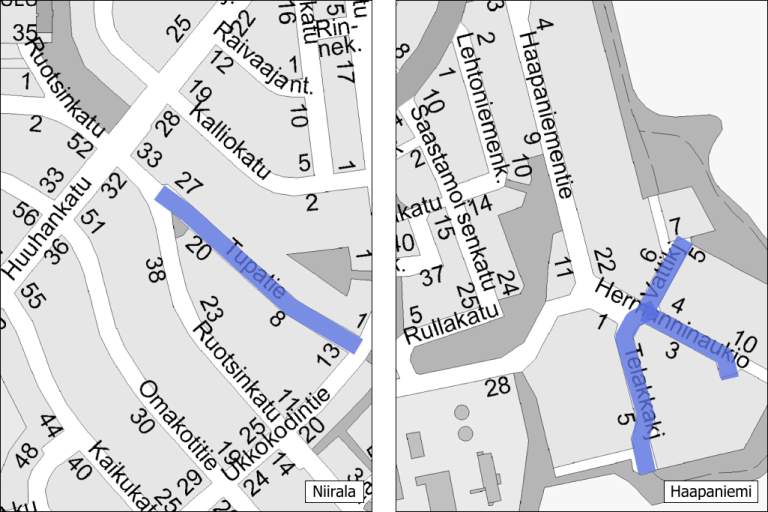 Kävely- ja pihakadut - Kuopio